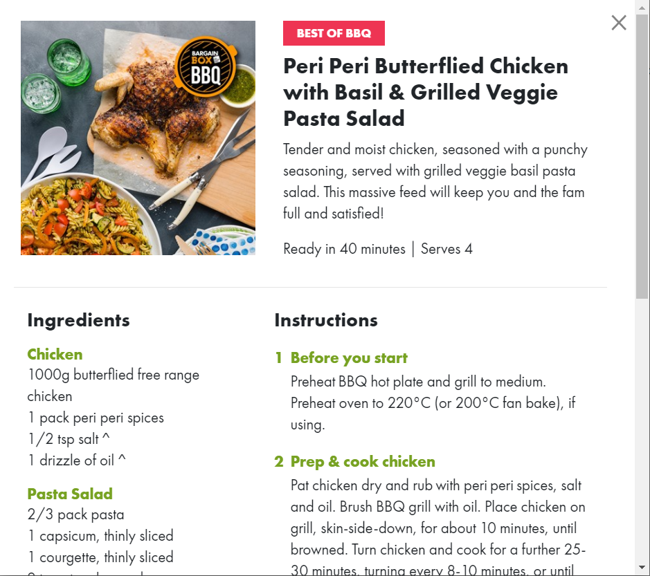 I'm missing my recipe cards – My Food Bag